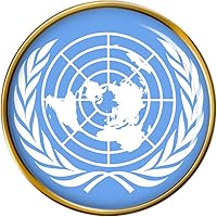 United Nations Badge Lapel Pins UN Flag Brooch Metal Pin Emblem Round ...