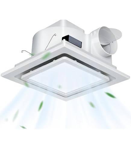 Bluetooth Speaker RGB Lighting Bathroom Exhaust Fan 230 CFM Bathroom ...
