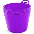 Neat Plastics 42L Flexi Tubs 3 Packs - Versatile Large Garden Tubs with ...