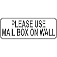 PLEASE USE POST BOX ON WALL metal SIGN/NOTICE size 15cm x 6cm. Use to ...