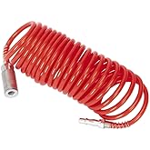 Air Compressor Hose，Air Line Hose, Pu Coiled 7.5m Long 6mm ID x 9.5mm ...