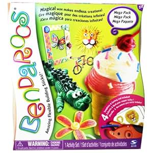 Bendaroos Flexible Building Sticks Mega Pack 400 pieces with 4 ...