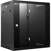 NavePoint 12U Server Rack Enclosure with Glass Door, Cooling Fan, Locks ...