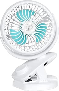 IREENUO Mini Ventilator Clip Lüfter 4400mAh Batterie Betrieben USB ...