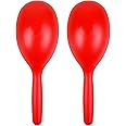 A-Star Red Plastic Maracas Pair - 20cm Shaker Rattle, Percussion Rhythm ...