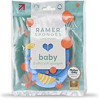 Ultra Soft Baby Sponge Ramer Sponges, Twin Pack, Random Color : Amazon ...