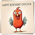Funny Chicken Happy Birthday Card Happy Birthday Chicken - Cartoon ...