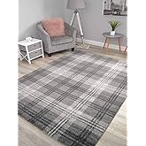 Modern Soft Red Tartan Highland Check Rugs (120cm x 170cm) : Amazon.co ...