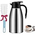 Coffee Carafes for Keeping Hot, 68oz/2L Thermal Carafe for Hot Liquids, Insulated Coffee Thermos ...