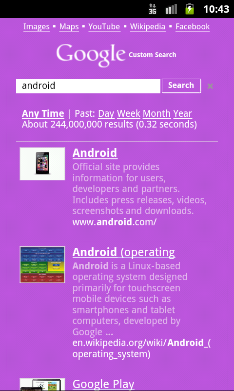 Lila Google Mobile: Amazon.de: Apps für Android