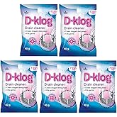 D-Klog Drain Cleaner Powder (40g x 5 Units), Removes Clogs, Blockages ...