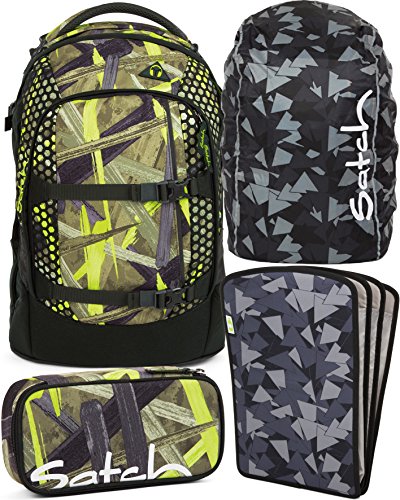 satch pack Jungle Lazer 4er Set Rucksack, Schlamperbox, Heftebox ...