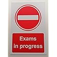 Quiet please exams in progress sign - 1.2mm Rigid plastic 300mm x 200mm ...