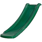 Garden Games Childrens Heavy Duty Green Wavy Slide 3 Metres Long for 1. ...