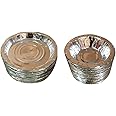 Ukal Paper Pattal Dona Plate Set - 50Pcs, Silver : Amazon.in: Home ...