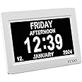 YCOO Dementia Clocks 7 Inches Calendar Clocks Day Date Digital Clock ...
