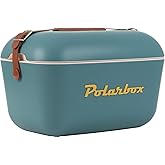 Polarbox Retro Cooler Box with Strap, 20 Liter Capacity, Turquoise ...