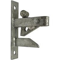 GALVANISED or Black Self Locking Gate Catch/Auto Close Field Farm Lock ...