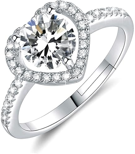 Breathable Promise Rings 2 Pack Couple Rings Set - Her King His Queen ...