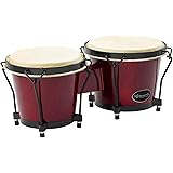 World Rhythm BON7 6 Inch & 7 Inch Beginners Oak Bongo Drums in Natural ...