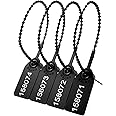 Lzbignun 100 Plastic Tamper Seals Numbered Security Tags Zip Ties for ...