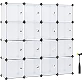 SONGMICS Interlocking Shoe Rack, Plastic Shoe Storage Cabinet, 8-Slot ...