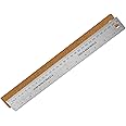 Metal Rulers with Cork Backing, 30x3.2x0.1cm Premium Stainless Steel ...