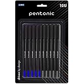 Pentonic 0.7 mm Ball Pen Blister Pack | Black Body | Blue Ink | Set of ...