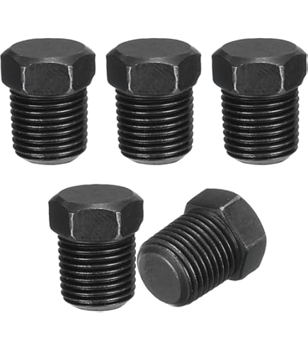 Pipe Plug Uxcell 5-Pack PT 1/2 Male Thread Socket S - Carbon Steel ...