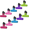 Food Clips,10Pcs Reusable Multicoloured Clips for Food Storage, Sturdy ...