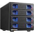 Hard Drive Enclosure, CENMATE 4 Bay RAID Enclosure with Fan for 2.5/3.5 ...