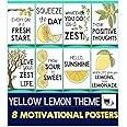 KARTMEN Yellow Lemon Theme Motivational Posters Classroom Decor or ...