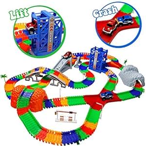 Flexible Car Track Variable Car Racing Track Set for Children 3 4 5 6 ...