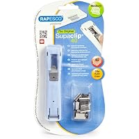 Rapesco 1366 Supaclip 40 Powder Blue Dispenser and 25 Stainless Steel ...