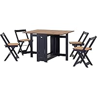 Santos Butterfly Folding Dining Set in Grey/Distressed Waxed Pine ...