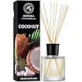 Diffuseur d'Arômes de Noix de Coco 200ml - Diffuseur de Roseaux - Parfum d'ambiance ...