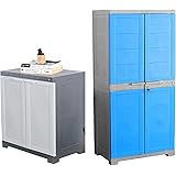 Cello Novelty Plastic Big 2 Door Cupboard - Blue and Grey : Amazon.in ...