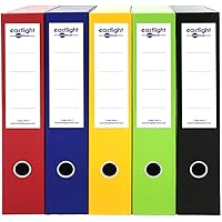 5 x Eastlight Classic Box File, Foolscap Fits A4 Assorted Colours ...