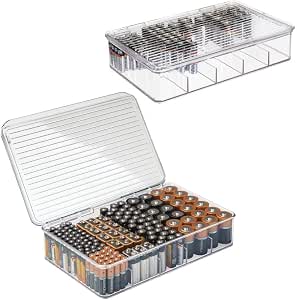 mDesign Rangement Piles pour AA, AAA et Autres Piles (Lot de 2) – boîte ...