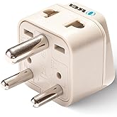 OREI UK to India Adapter Plug - 2 in 1 Type D US to India Converter ...