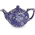 Burleigh Dark Blue Calico Teapot Small : Amazon.co.uk: Home & Kitchen