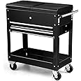 TANGZON Rolling Tool Chest, Lockable Metal Tool Storage Cabinet on Wheels with Sliding Top ...