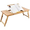 Zipom 100% Portable Bamboo Laptop Stand Foldable Desk Notebook Table ...