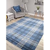 Modern Soft Red Tartan Highland Check Rugs (120cm x 170cm) : Amazon.co ...