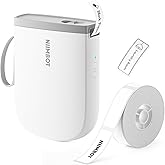 NIIMBOT Label Maker Machine, D110 Upgraded Version Sticker Printer Maker with 1 Roll White ...