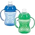 Nuby 2-Pack No-Spill Super Spout Plastic Grip N' Sip Cup, Red and Blue : Amazon.co.uk: Baby Products