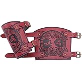 GORGECRAFT 2PCS Leather Gauntlet Wristband Medieval Armor Bracers ...