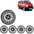 Auto Pearl 13-inch Black and Silver Wheel Cover Cap for Eeco (Set of 4 ...
