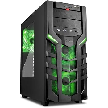 Sharkoon VG4-W Grün PC-Gehäuse mit Window Kit: Amazon.de: Computer ...