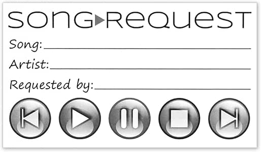 Song Request Cards for Wedding DJ, Prom, Party - Card Size 3.5 X 2 ...